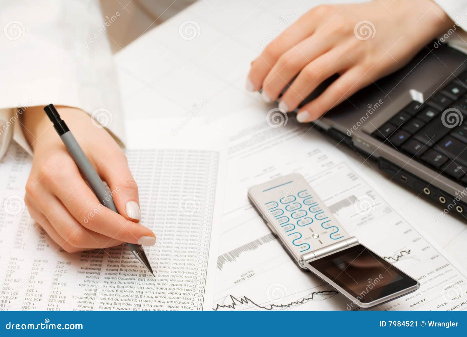 Financial Accounting Stock Market Graphs Analysis Stock Image - Image ...