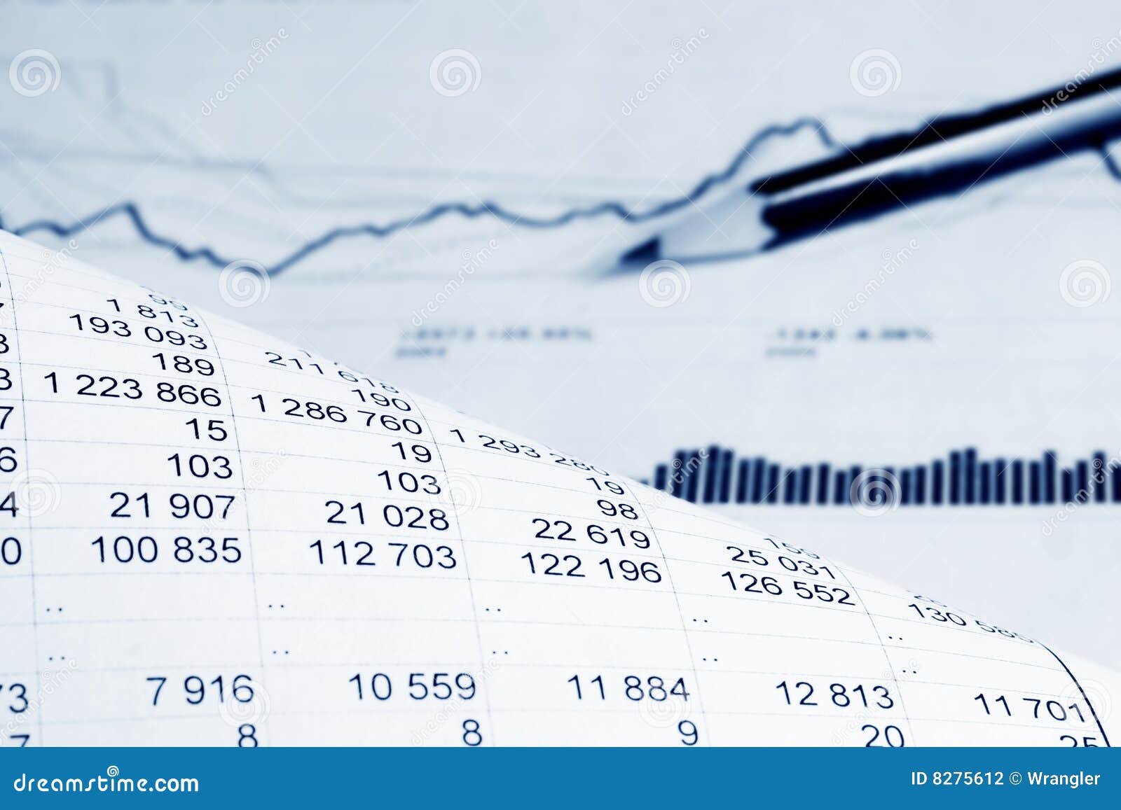 Financial Accounting Stock Market Graphs Analysis Stock Photo - Image ...