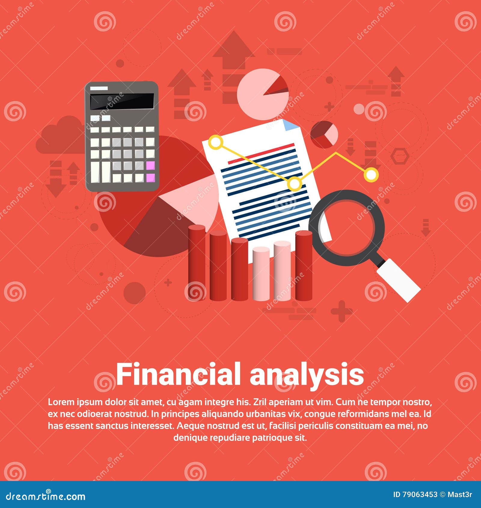 Financial Analysis Business Web Banner Stock Vector - Illustration of ...