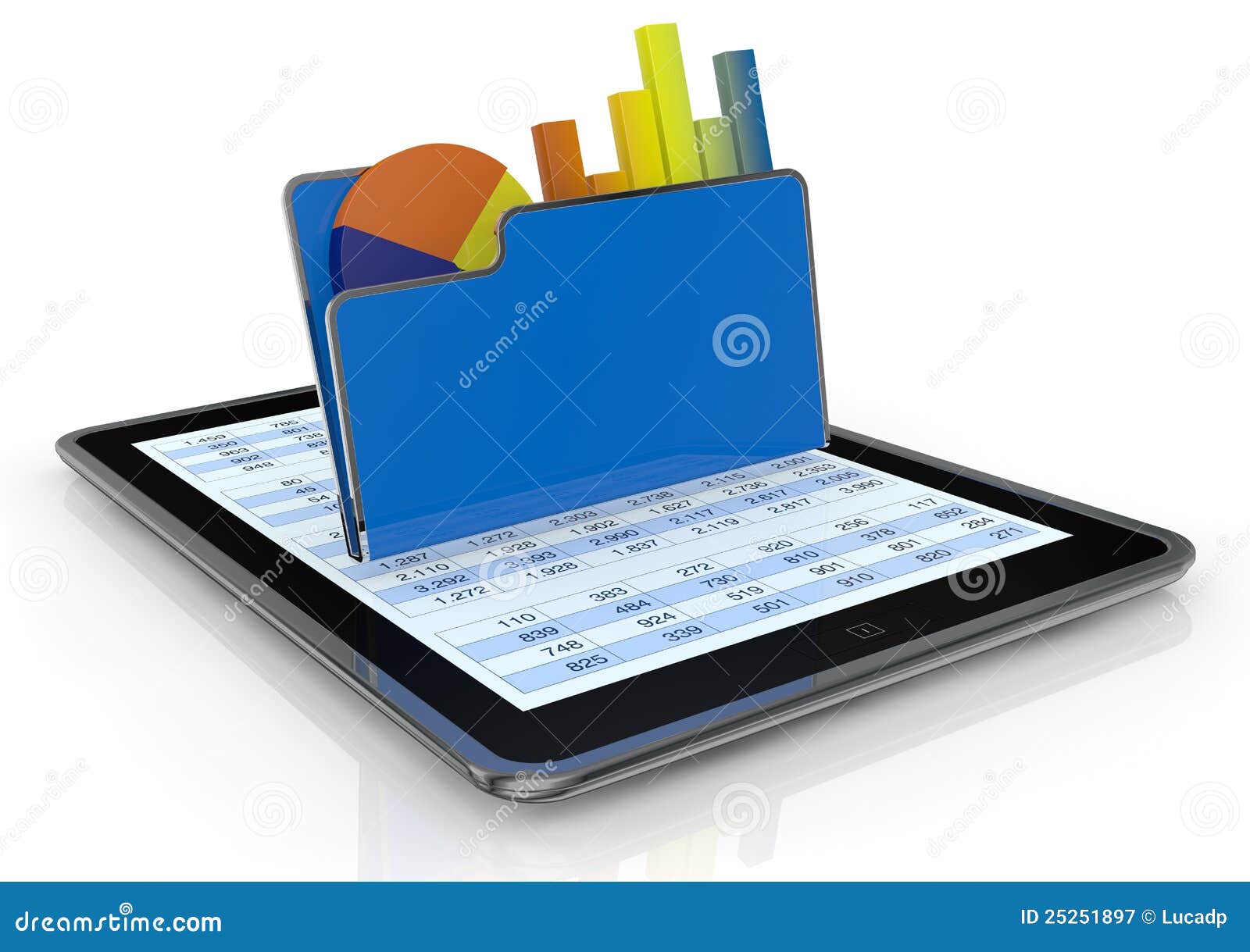 Financial Analysis and Computer Stock Illustration - Illustration of ...