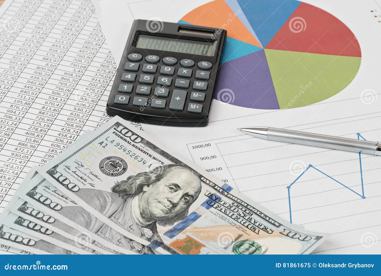 Financial Analysis with the Graph Stock Image - Image of graph ...