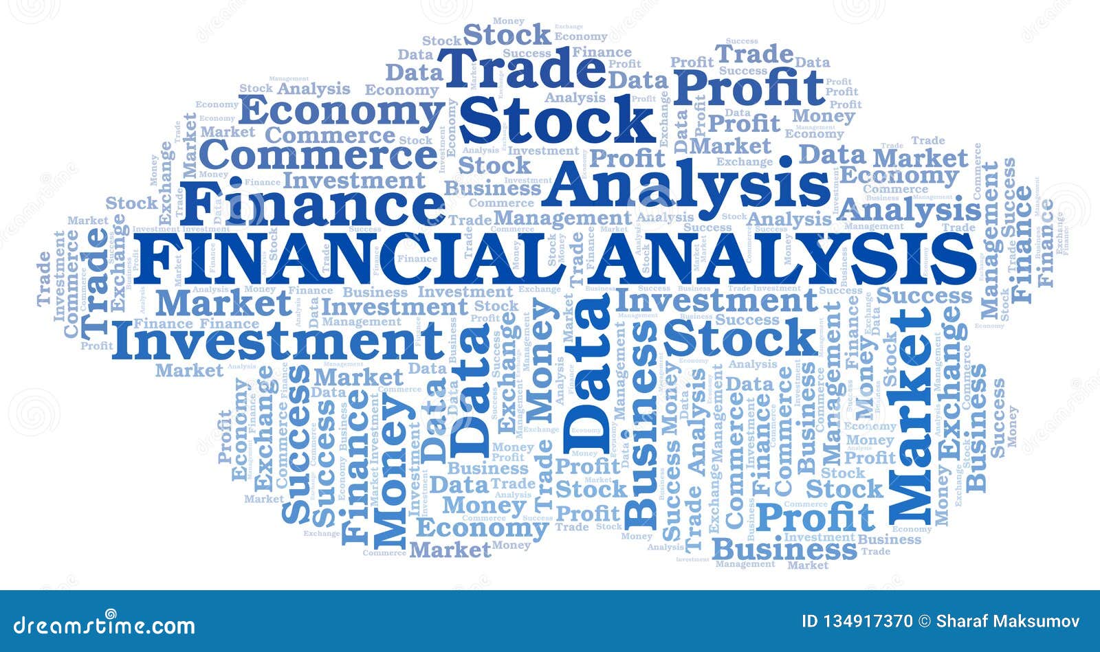 Financial Analysis Word Cloud Stock Illustration - Illustration of ...