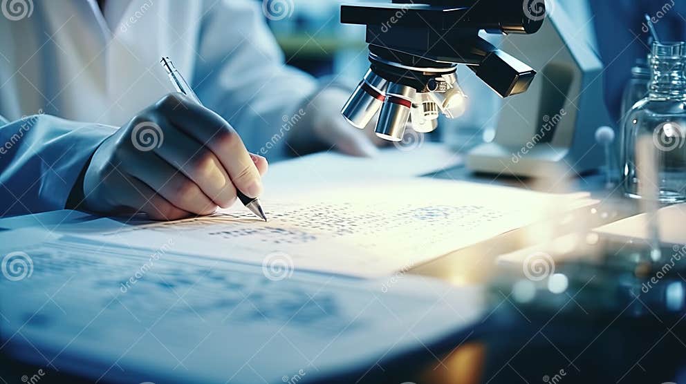 The Financial Analyst is Studying Reports on Laboratory Research ...