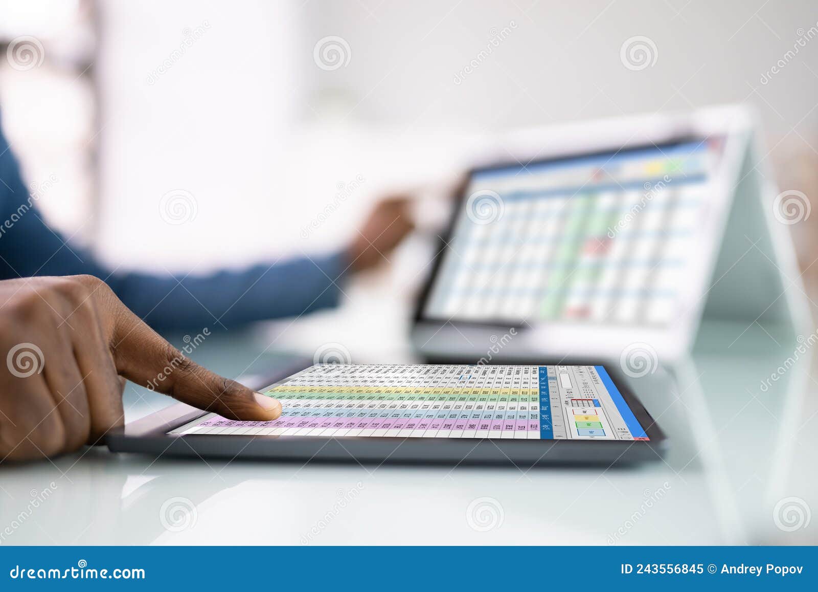 Financial Analyst Using Spreadsheet Software Stock Image - Image of ...