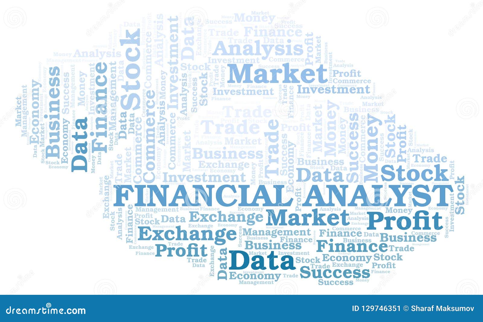 Financial Analyst Word Cloud. Stock Illustration - Illustration of font ...