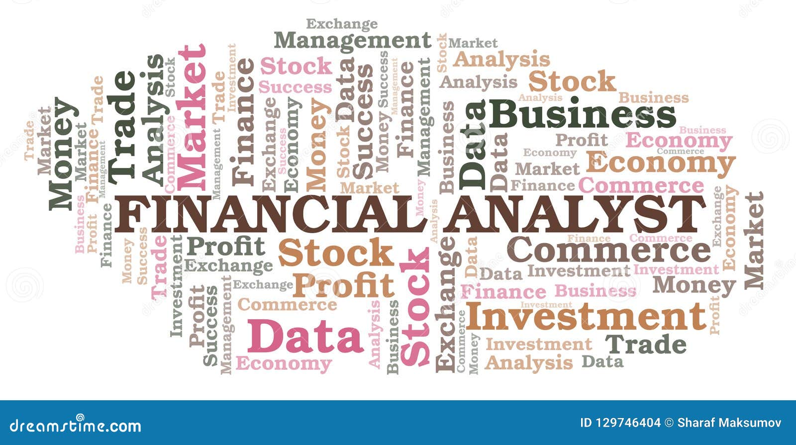 Financial Analyst Word Cloud. Stock Illustration - Illustration of ...