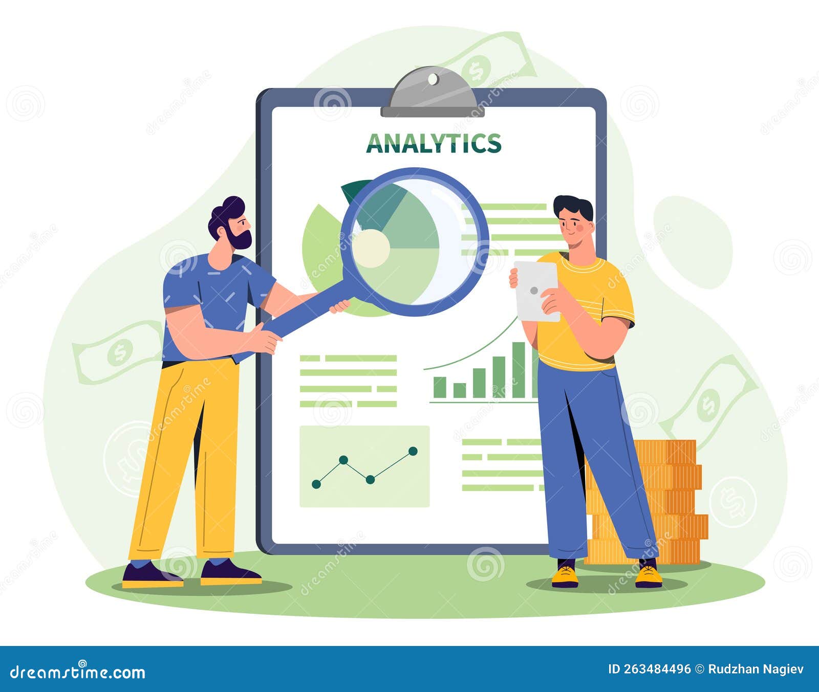 Financial Analytics Concept Stock Vector - Illustration of banner ...
