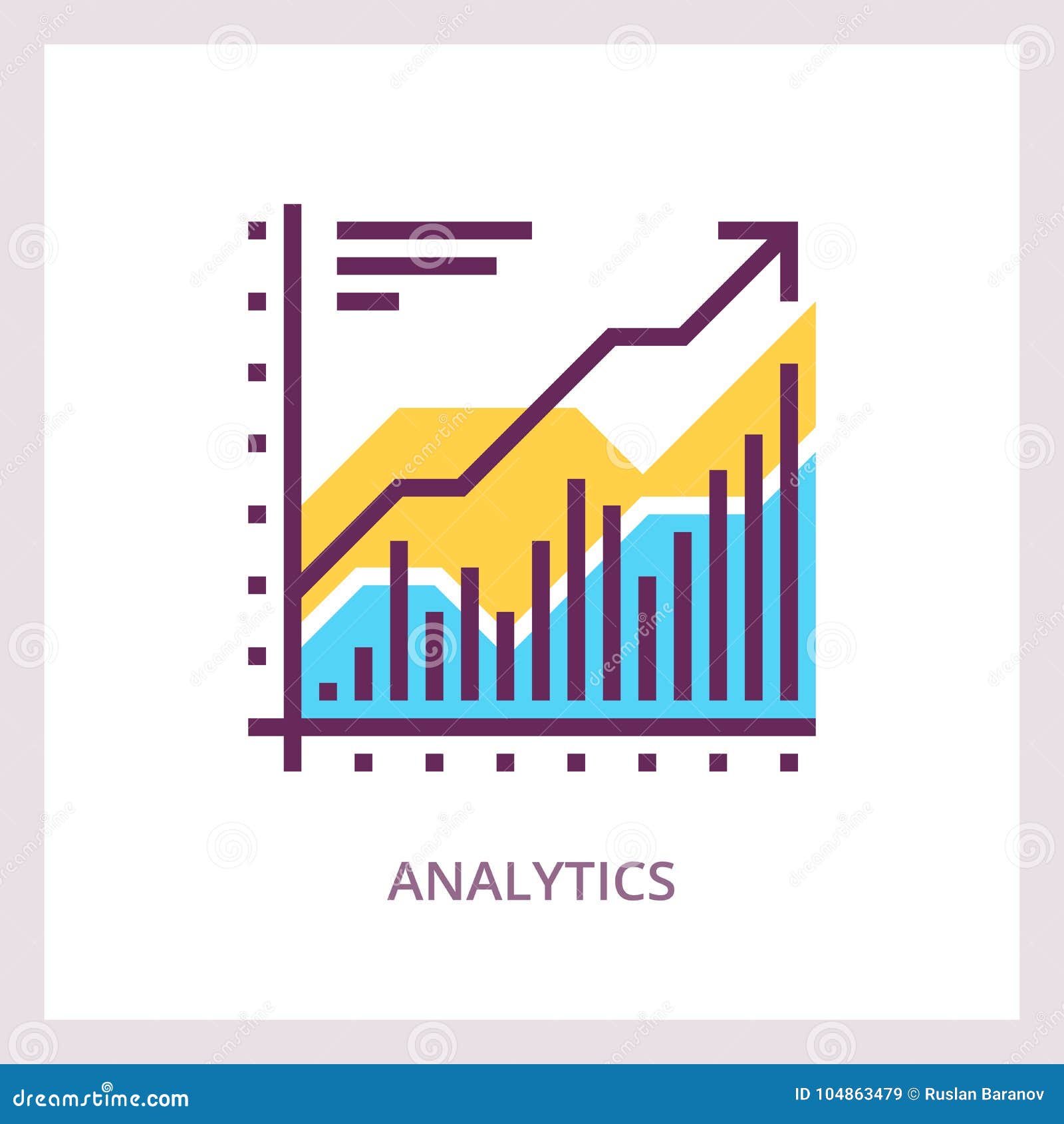 Financial Analytics Icon. Business Concept Stock Illustration ...