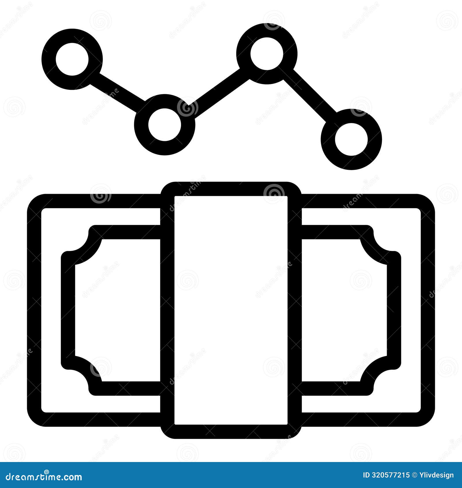 Financial Analytics Icon with Money and Graph Stock Illustration ...