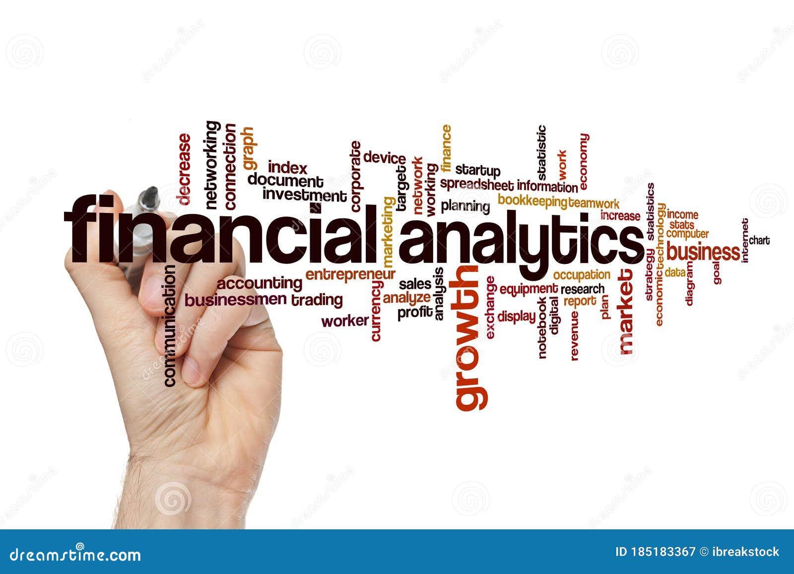 Financial Analytics Word Cloud Concept Stock Illustration ...