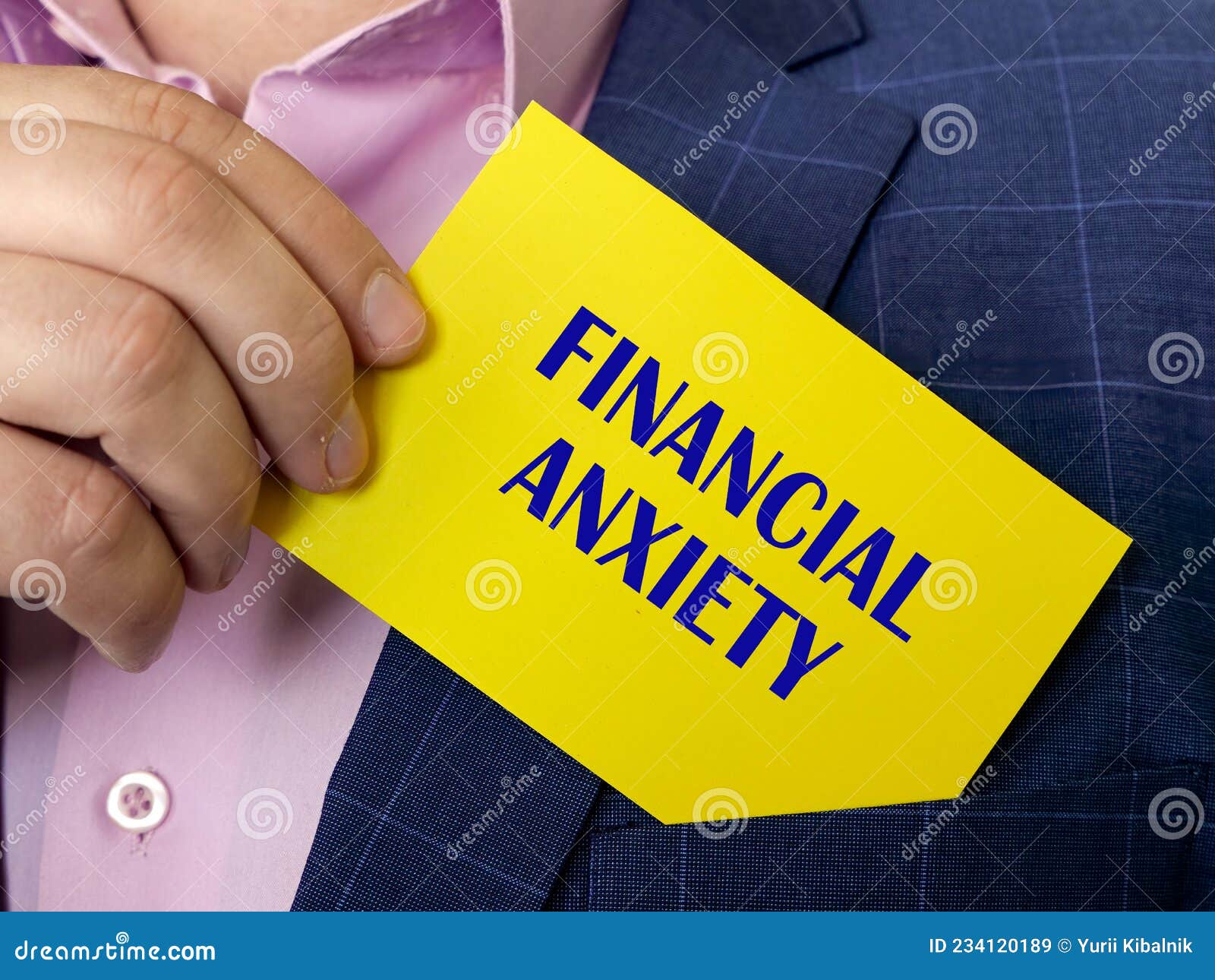 FINANCIAL ANXIETY Sign on the Piece of Paper Stock Image - Image of ...