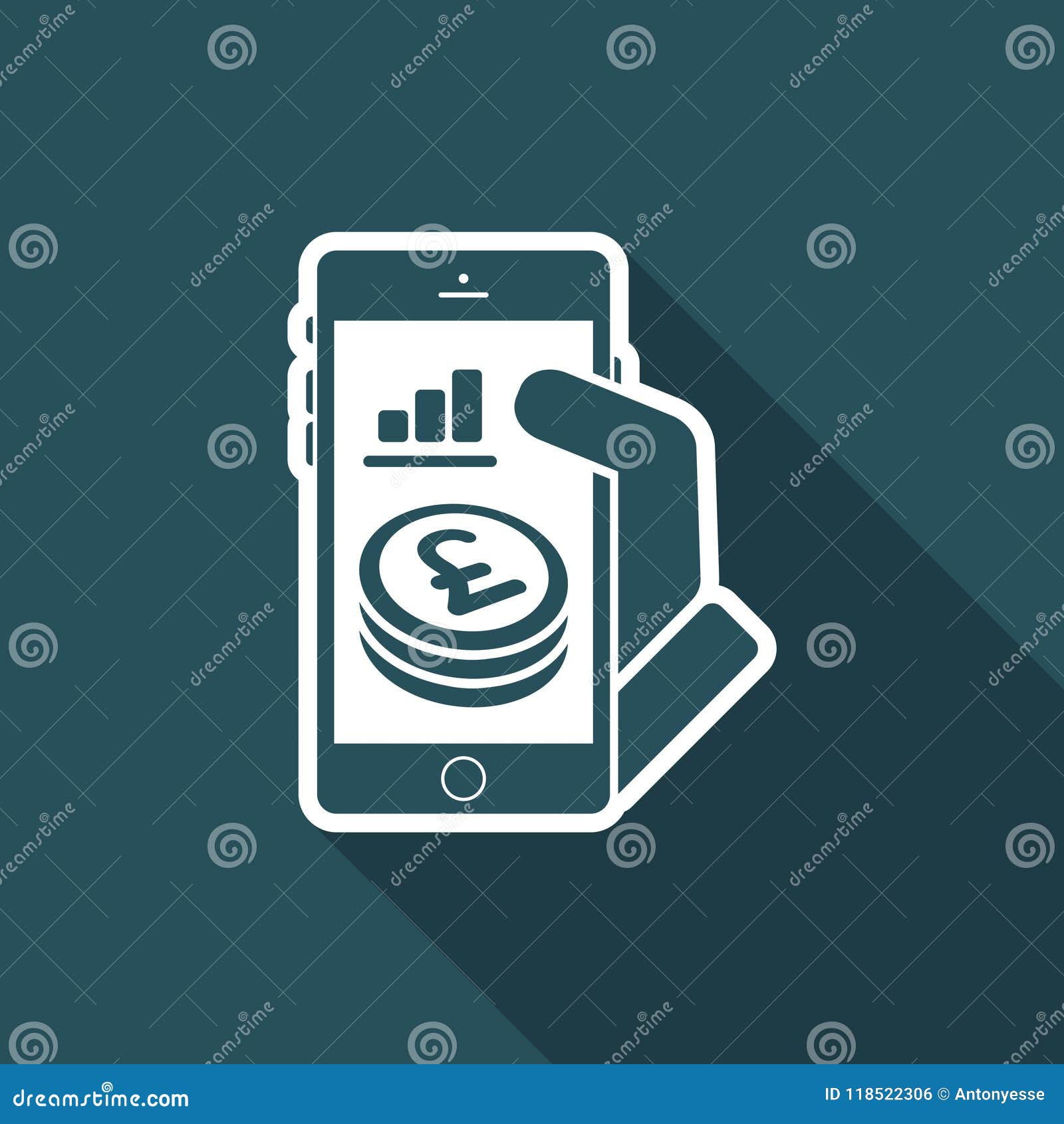 Financial Application on Smartphone - Sterling Stock Vector ...