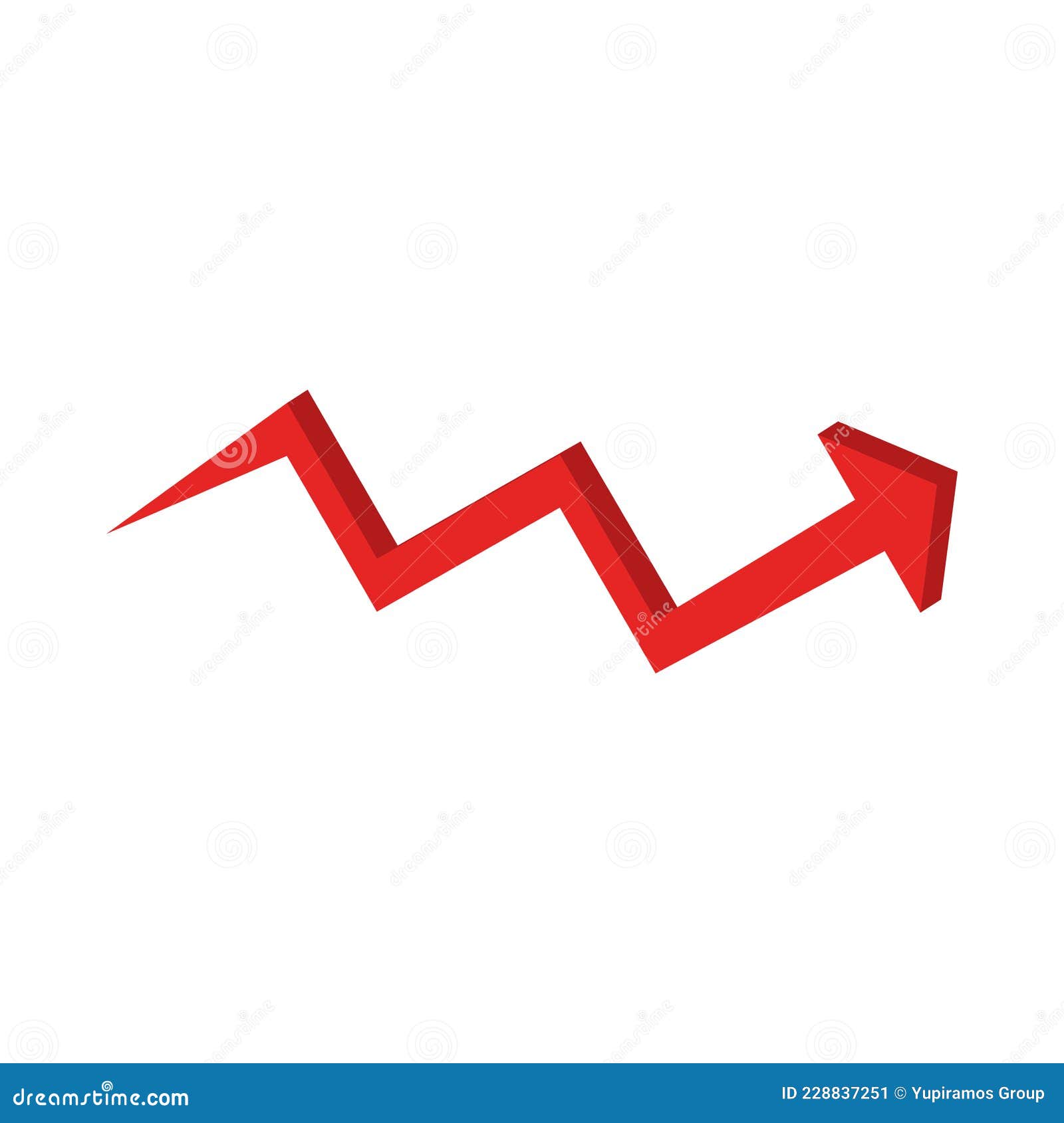 Financial arrow chart stock vector. Illustration of isometric - 228837251