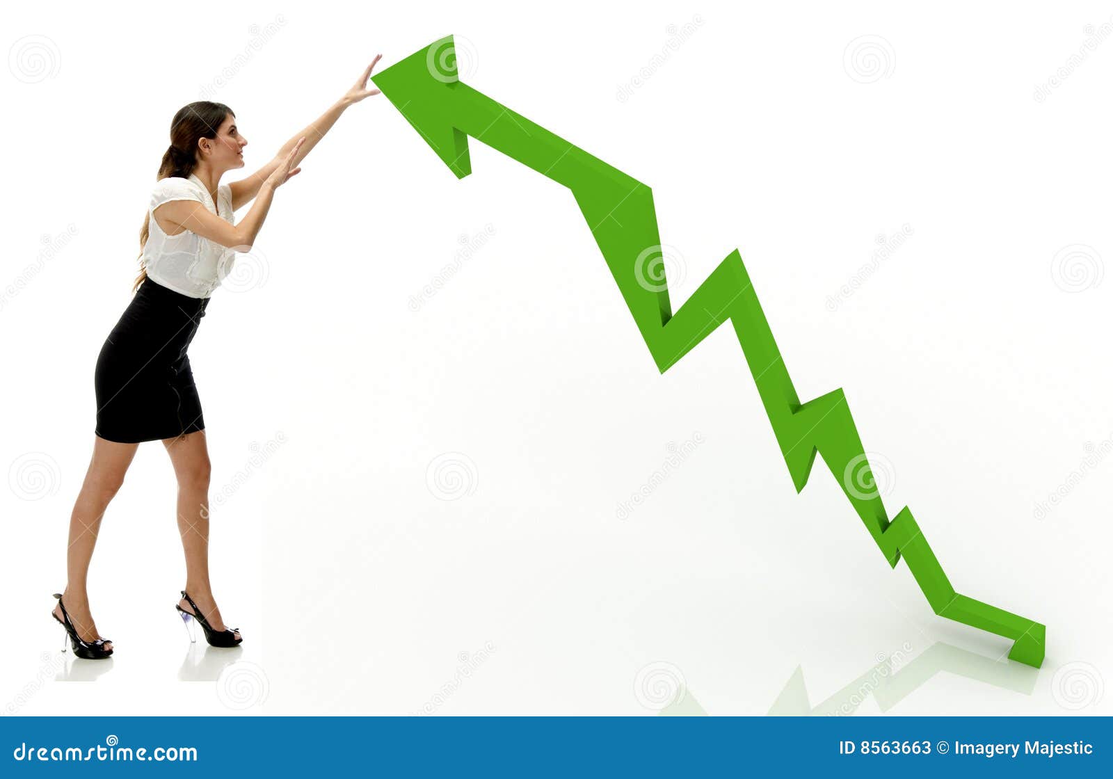 Financial arrow growth stock illustration. Illustration of mark - 8563663