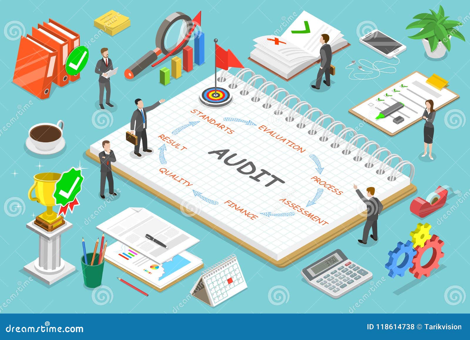 Financial Audit Flat Isometric Vector Concept. Stock Vector ... Financial Audit Flat Isometric Vector Concept. Stock Vector ...