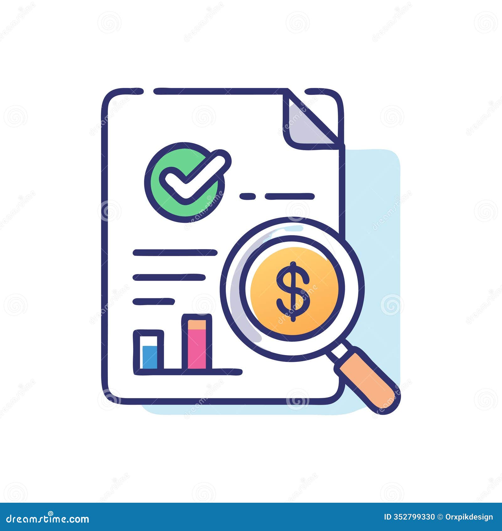 Financial Audit Icon for Compliance Stock Vector - Illustration of ...