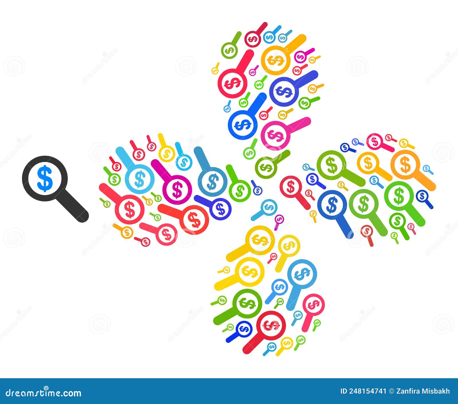 Financial Audit Icon Multi Colored Curl Twist Stock Vector ...
