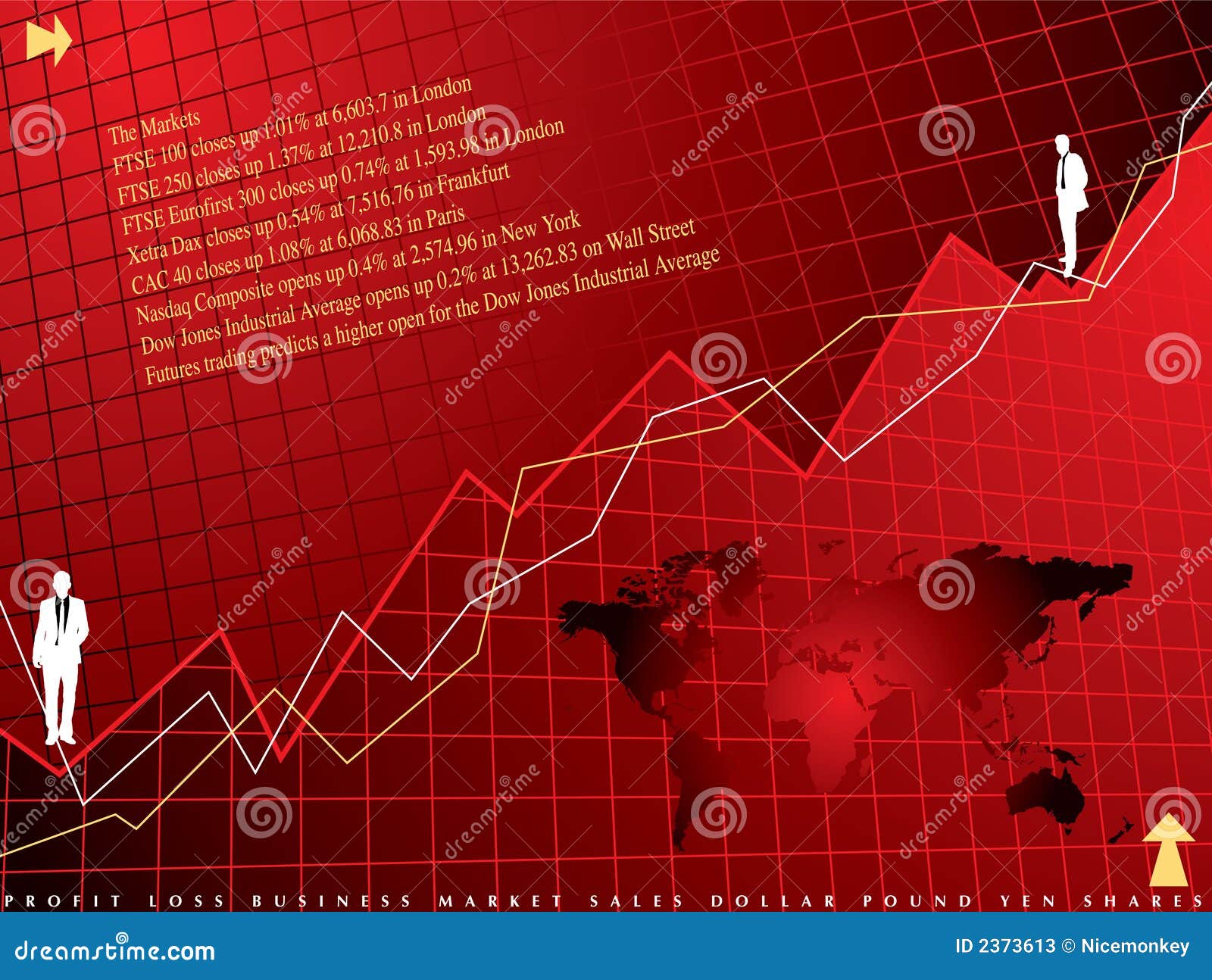 Financial background red stock vector. Illustration of forecast - 2373613