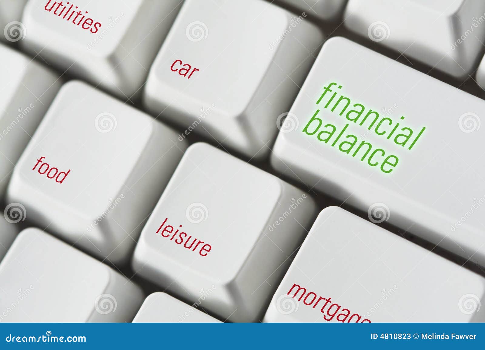 Financial Balance Keyboard stock image. Image of business - 4810823