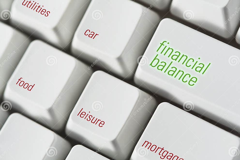 Financial Balance Keyboard stock image. Image of business - 4810823