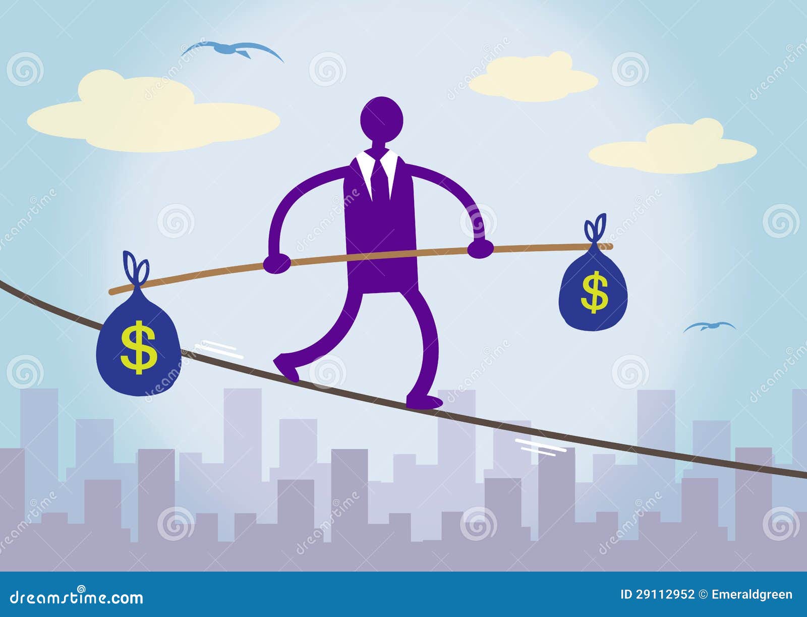 Financial Balancing Dollar Stock Photography - Image: 29112952