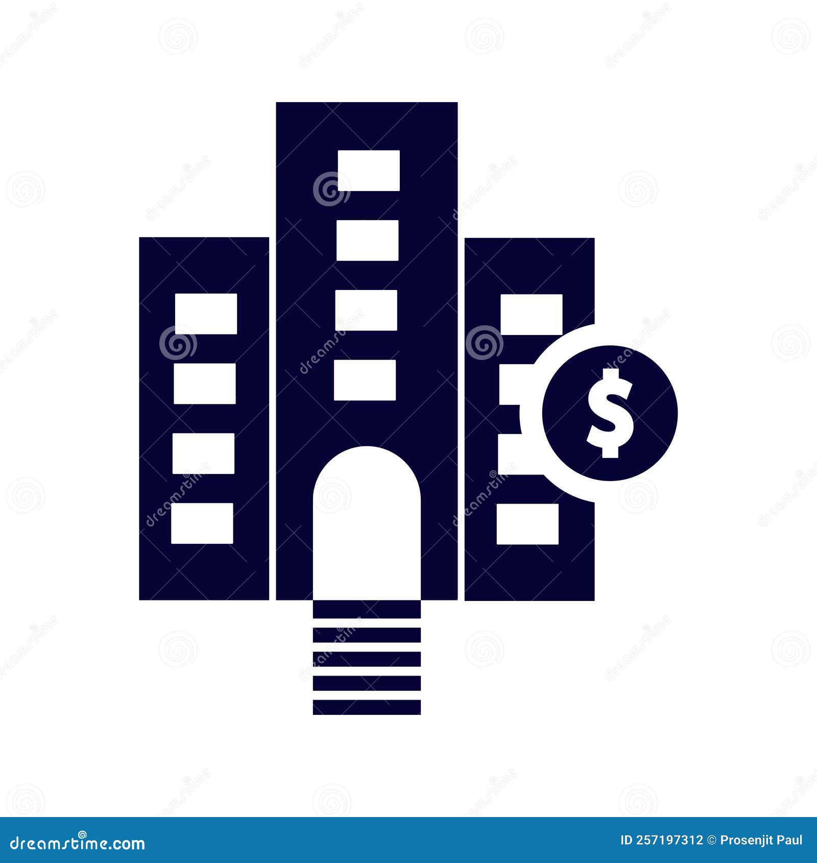 Financial bank icon vector stock vector. Illustration of financial ...