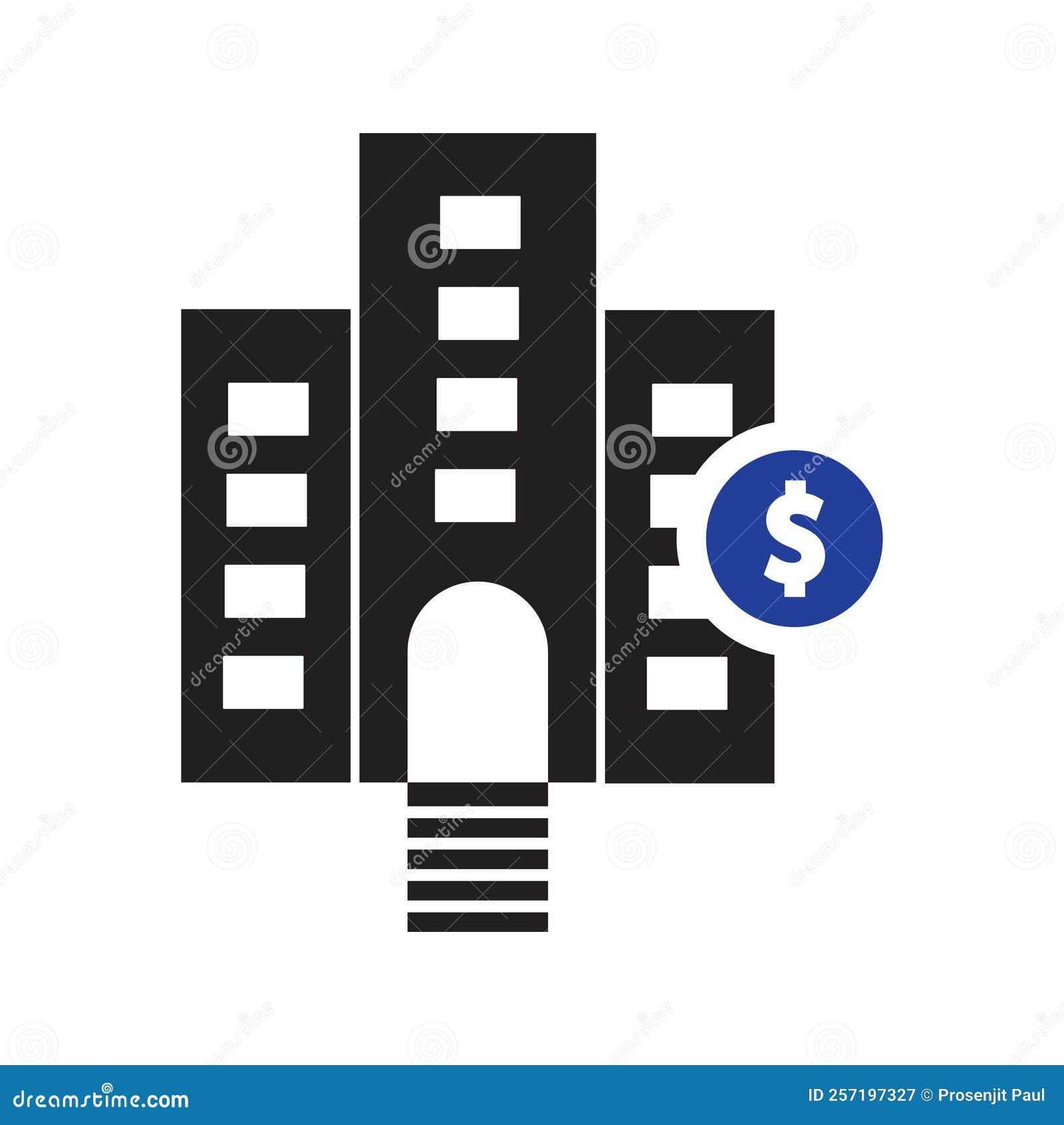 Financial bank icon vector stock vector. Illustration of credit - 257197327