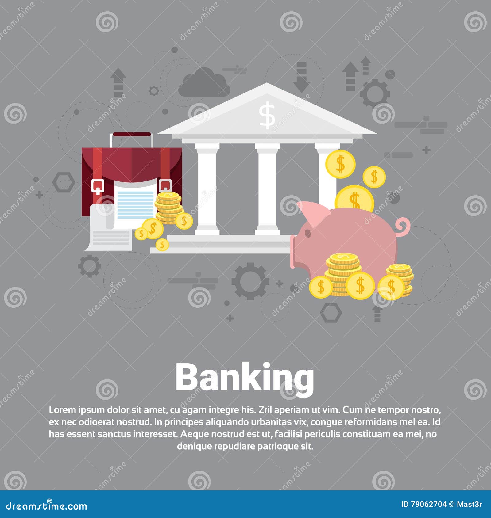 Financial Banking Business Web Banner Stock Vector - Illustration of ...