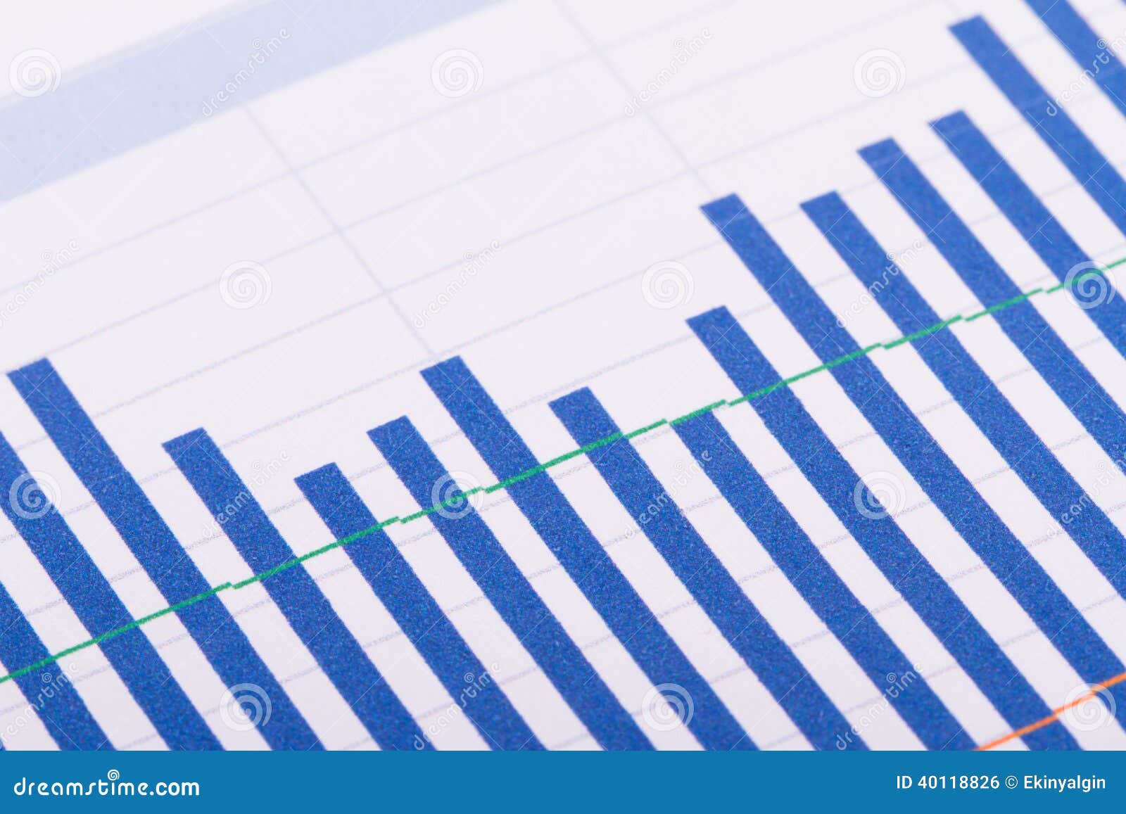 Financial Bar Chart Graphs stock photo. Image of account - 40118826