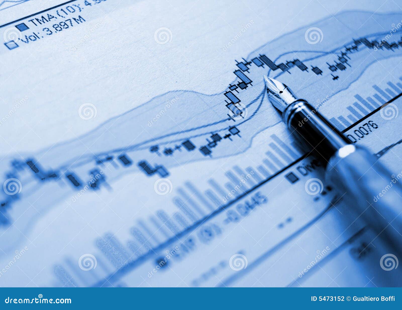 Financial Blue Chart Background Stock Photo - Image of annual, budget ...