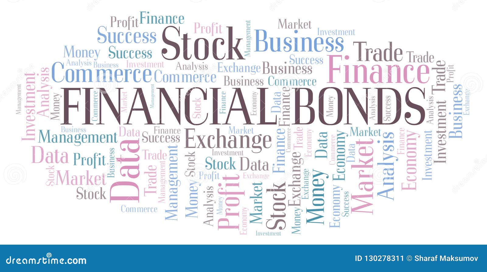 Financial Bonds Word Cloud. Stock Illustration - Illustration of ...
