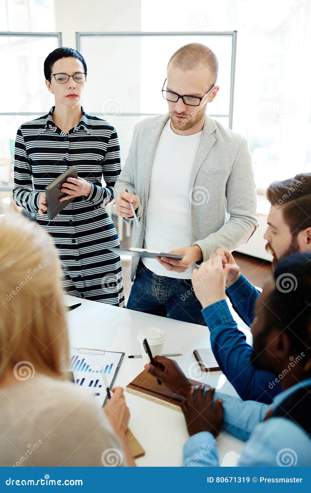Financial briefing stock image. Image of economist, trader - 80671319
