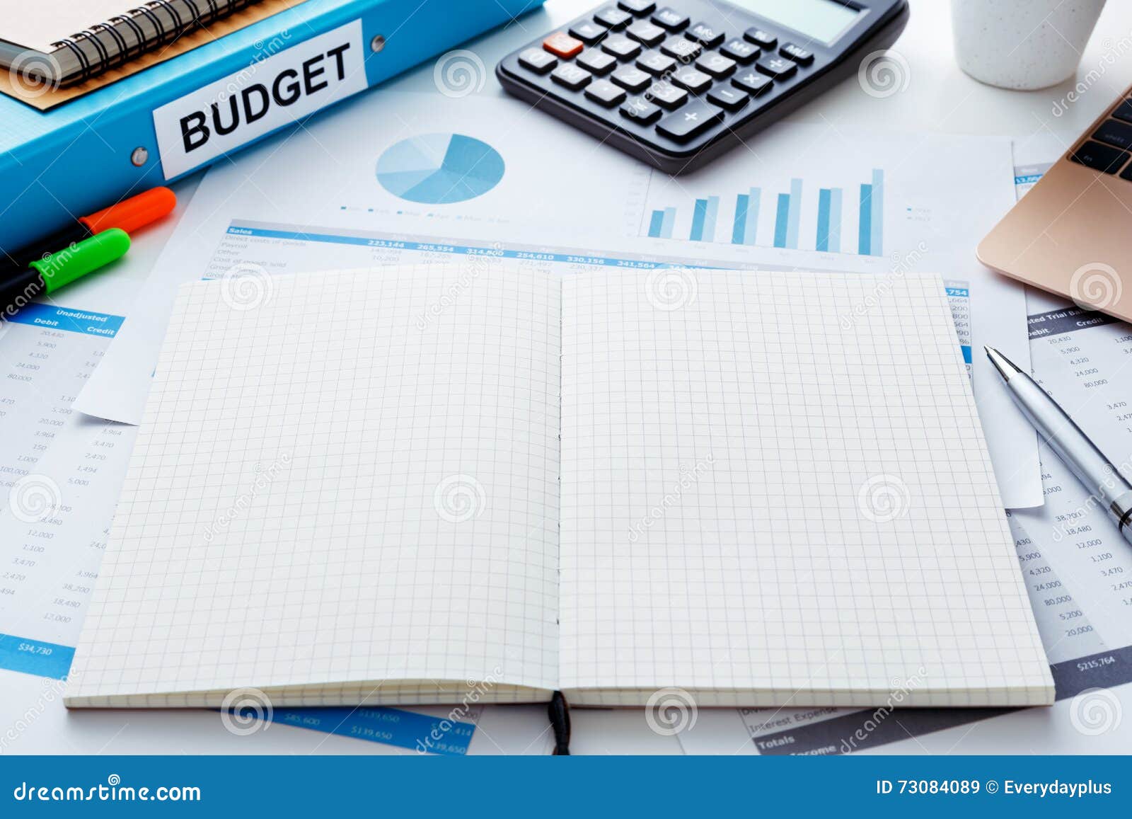 Financial and Budget Planning with Notebook Stock Image - Image of ...
