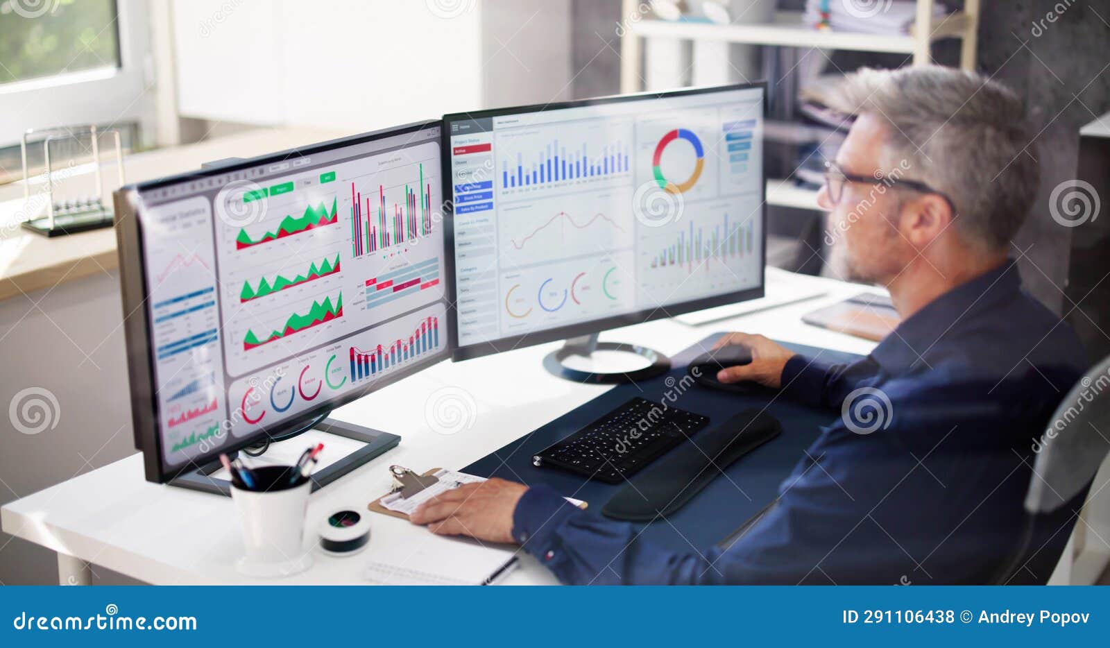 Financial Business Analytics Data Dashboard Stock Photo - Image of ...