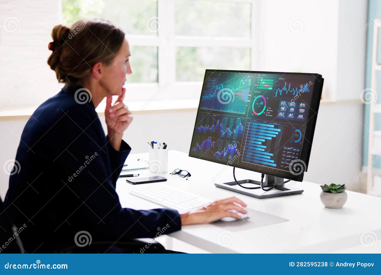 Financial Business Analytics Data Dashboard Stock Photo - Image of ...