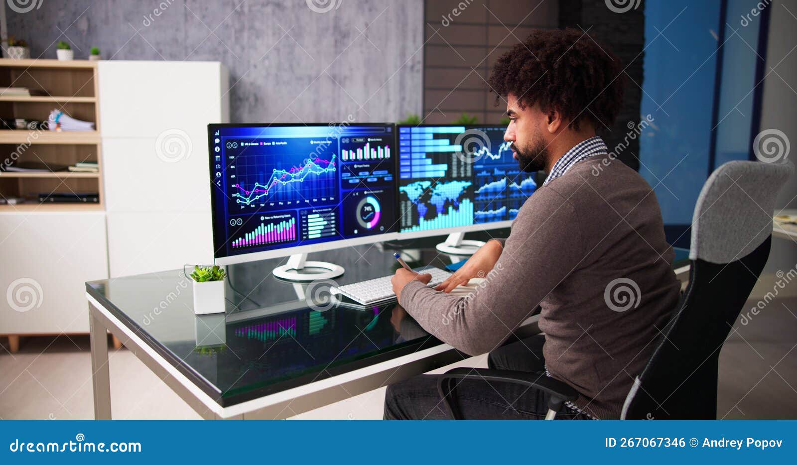 Financial Business Analytics Data Dashboard Stock Photo - Image of plan ...