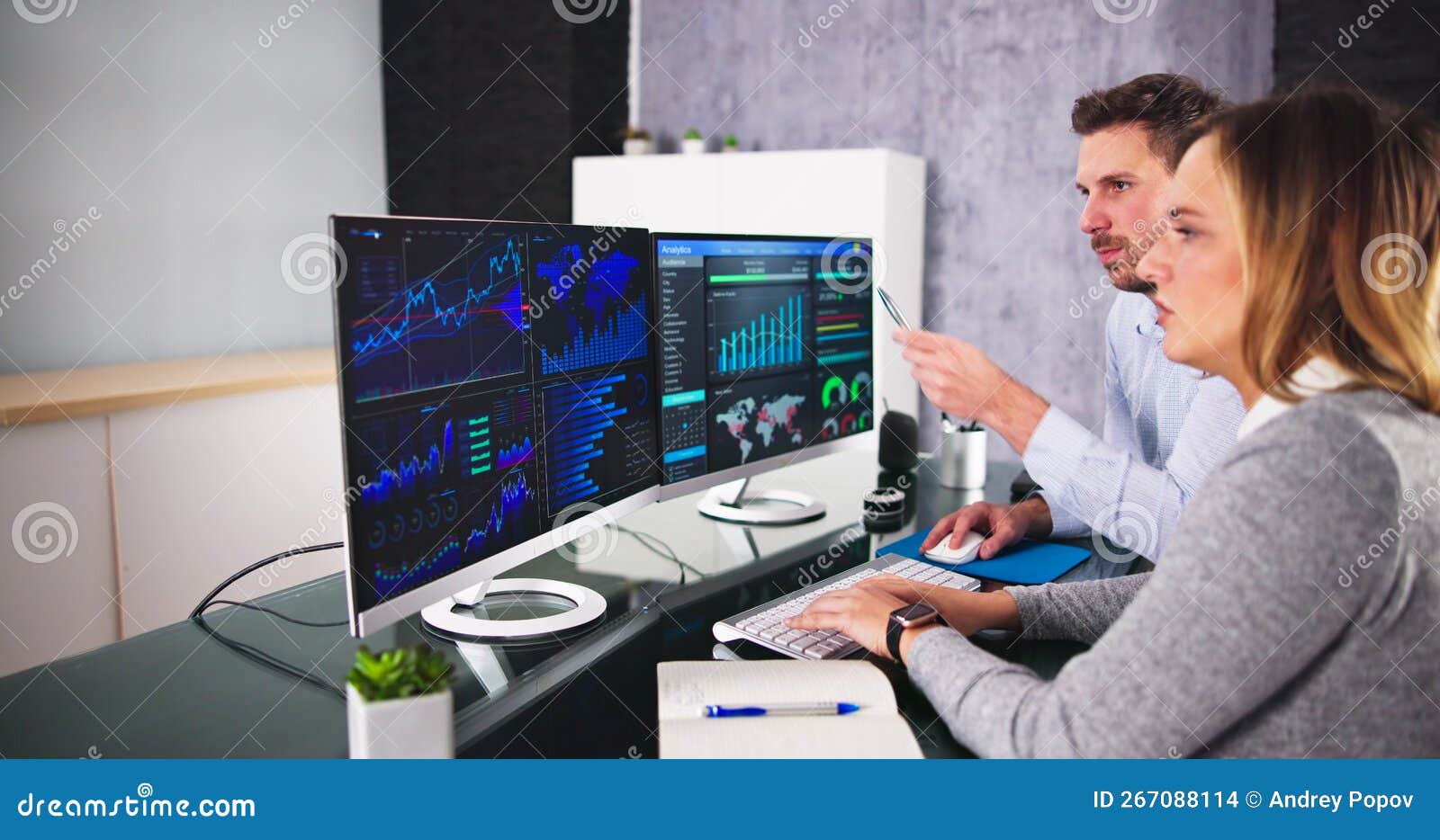 Financial Business Analytics Data Dashboard Stock Photo - Image of ...