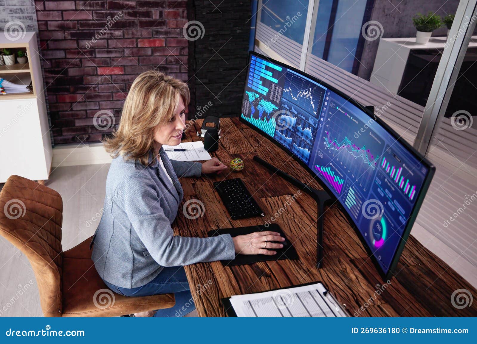 Financial Business Analytics Data Dashboard Stock Photo - Image of ...