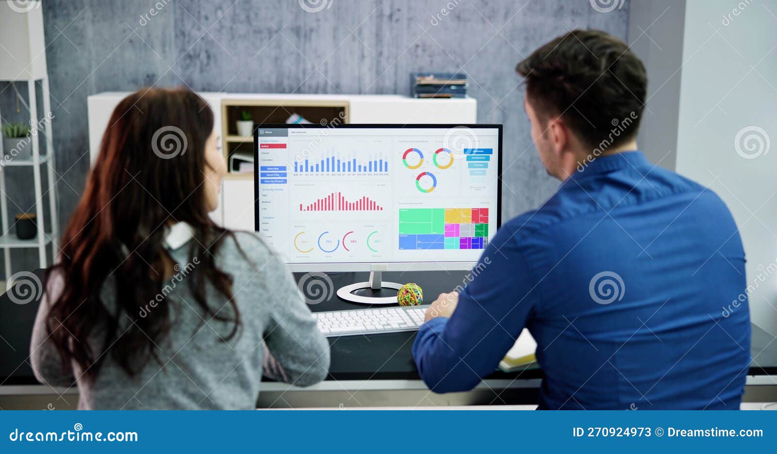 Financial Business Analytics Data Dashboard Stock Image - Image of ...