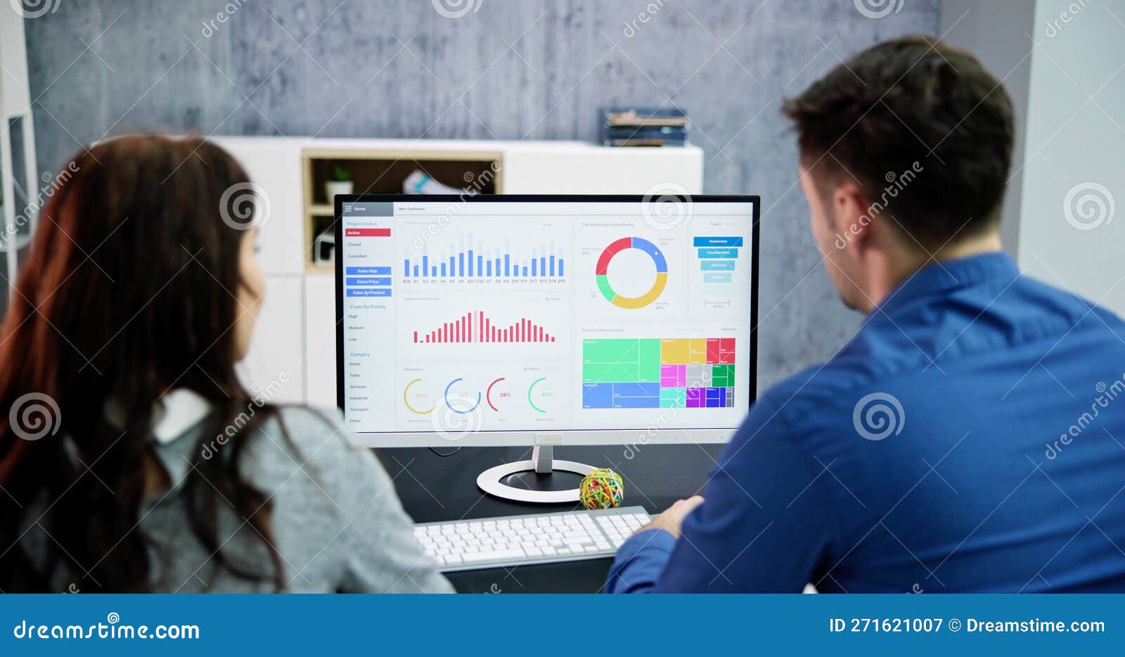 Financial Business Analytics Data Dashboard Stock Image - Image of ...
