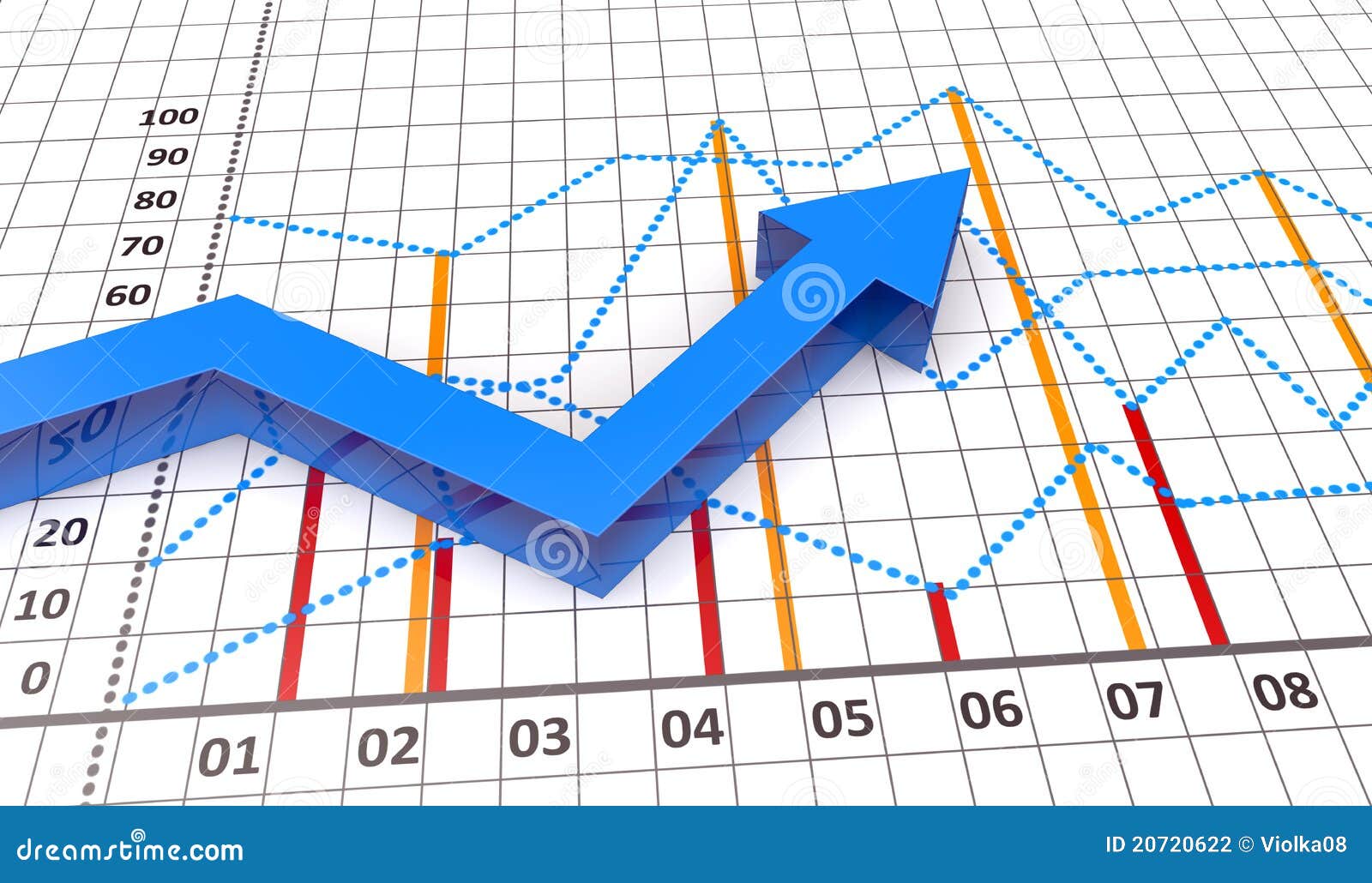 Financial and Business Chart Stock Illustration - Illustration of ...
