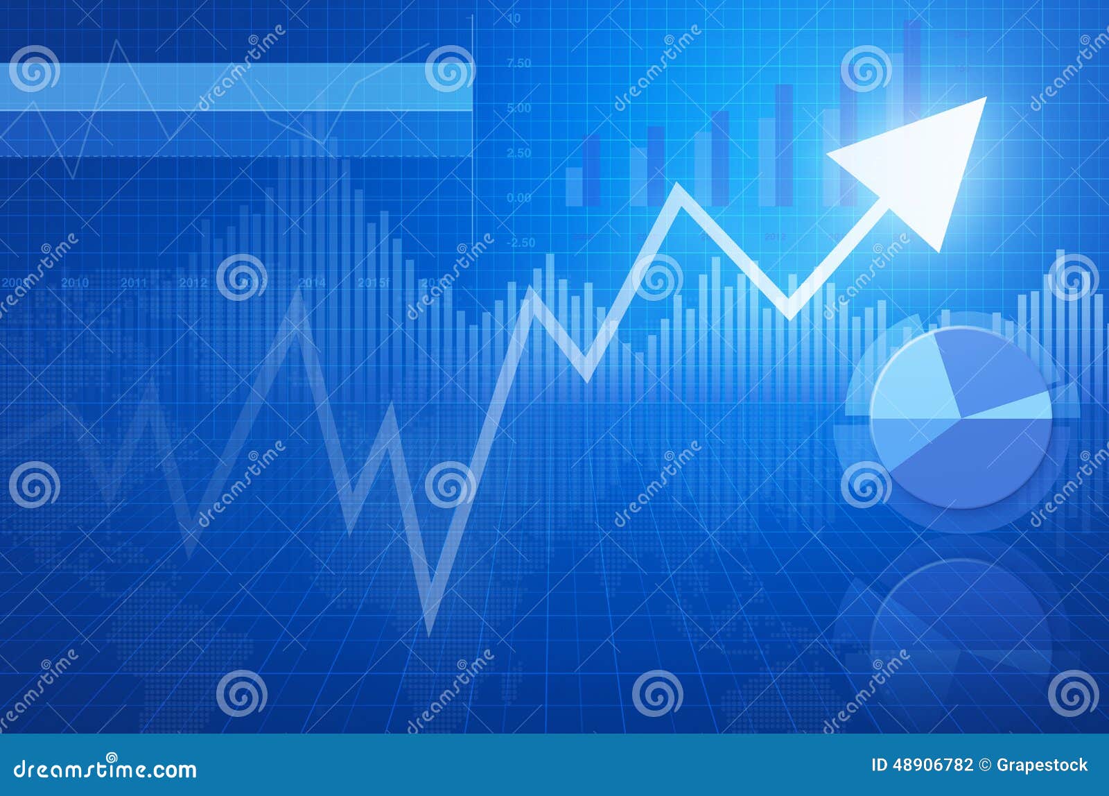 Financial and Business Chart and Graphs with Arrow Head Stock ...