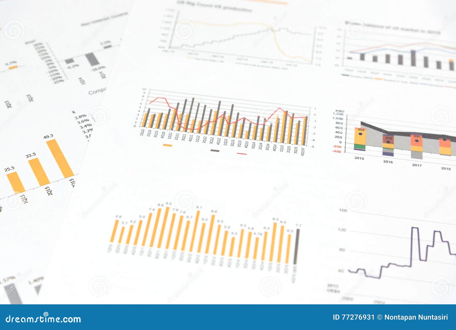 Financial Business Document Stock Image - Image of graph, business ...
