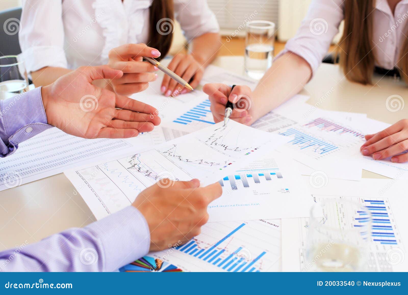 Financial and Business Documents on the Table Stock Photo - Image of ...