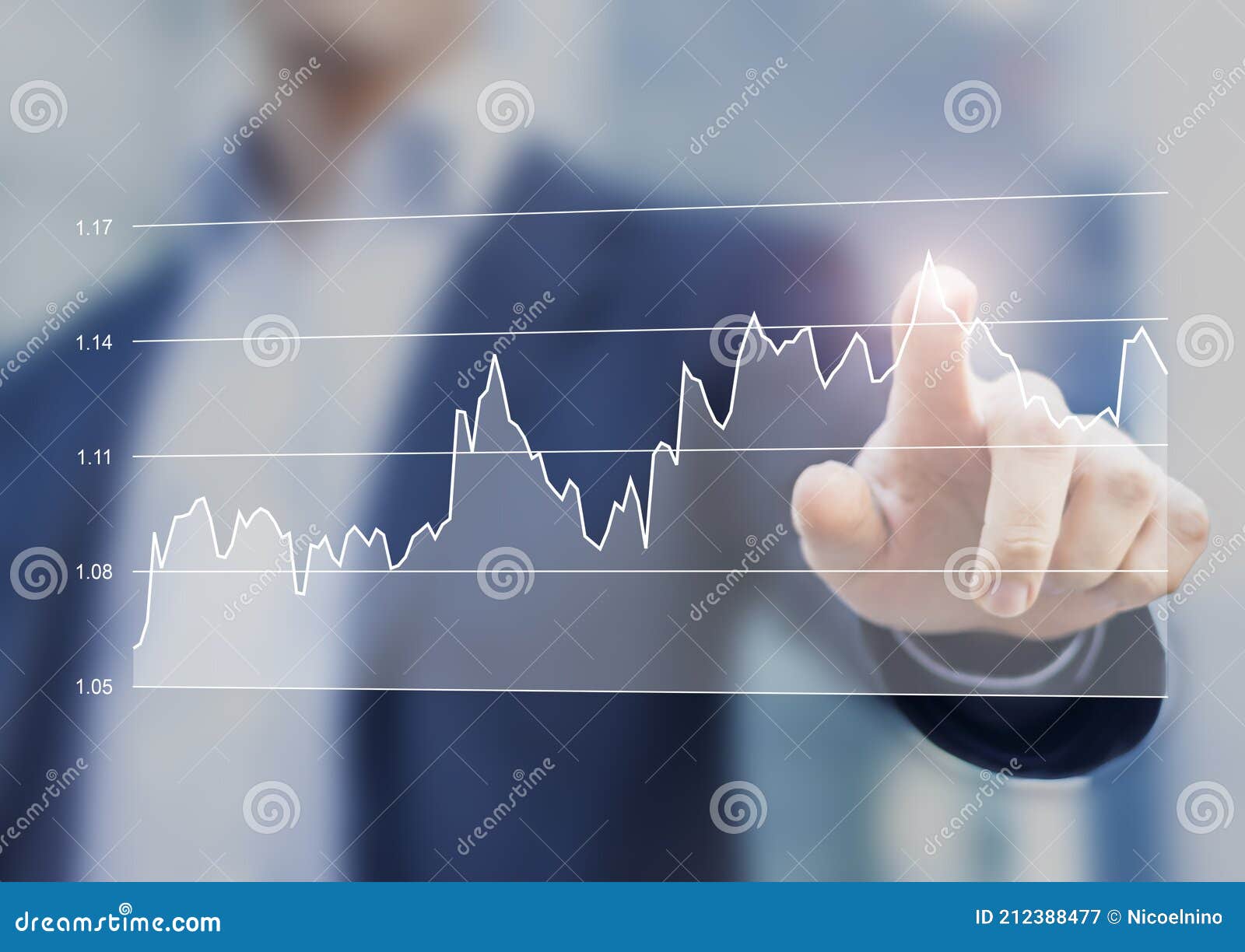 Financial Business Graph on Computer Interface Stock Image - Image of ...