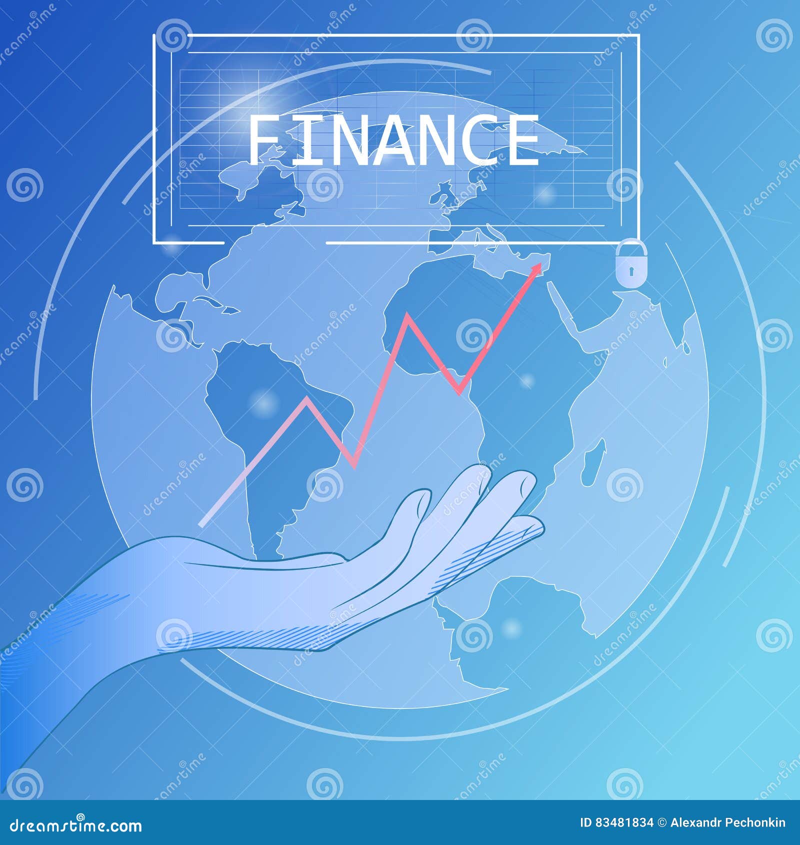 Financial business poster stock vector. Illustration of hand - 83481834