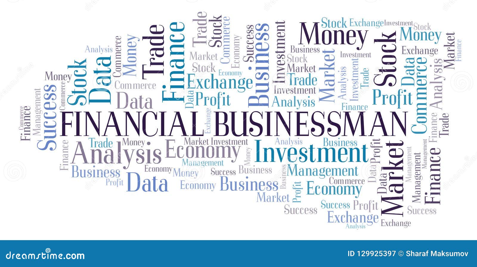 Financial Businessman Word Cloud. Stock Illustration - Illustration of ...
