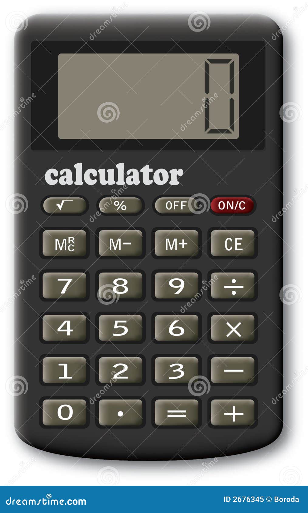 The financial calculator. stock illustration. Illustration of computer ...