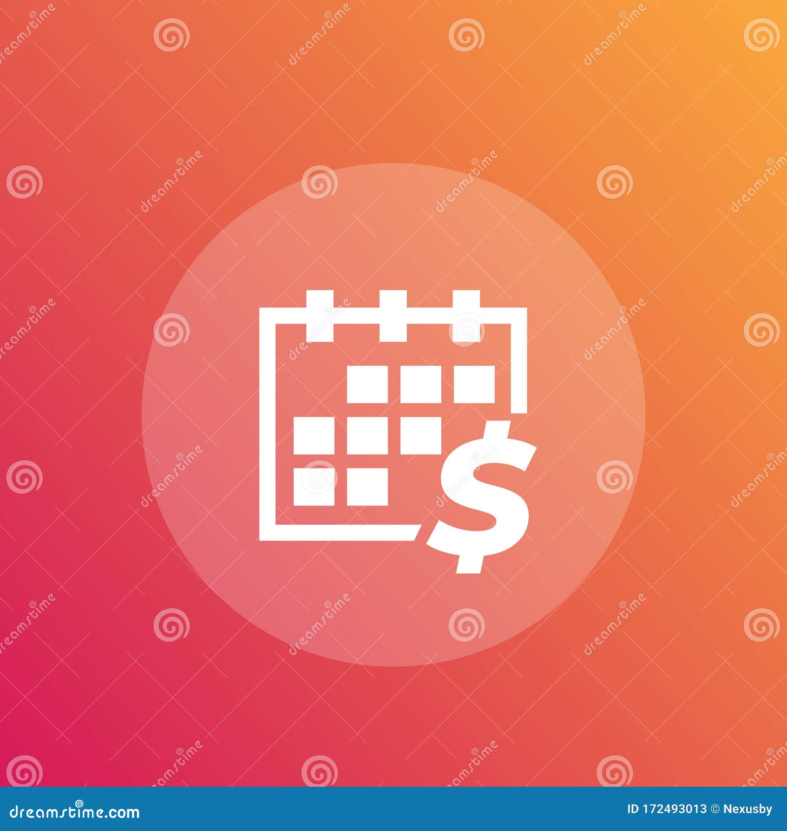 Financial Calendar Icon, Vector Stock Vector - Illustration of concept ...