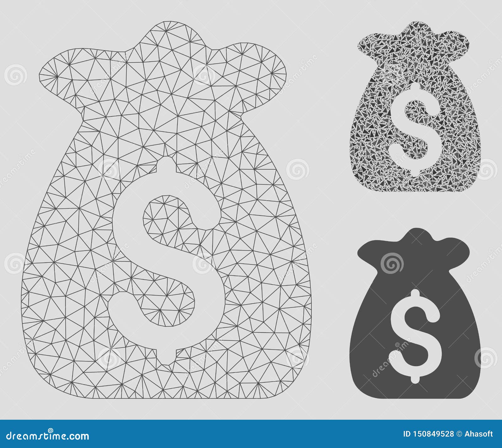 Financial Capital Vector Mesh 2D Model and Triangle Mosaic Icon Stock ...